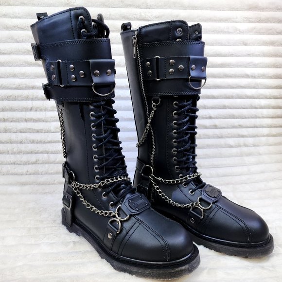Demonia | Shoes | Demonia Bolt 8 Eyelet Knee High Combat Boot | Poshmark
